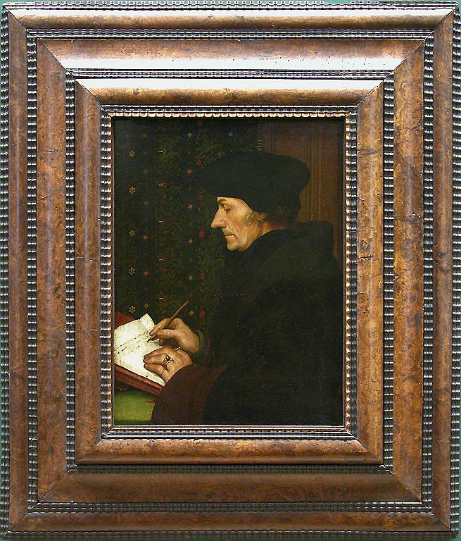 Portrait d'Érasme (1467-1536) écrivant - Louvre site des collections