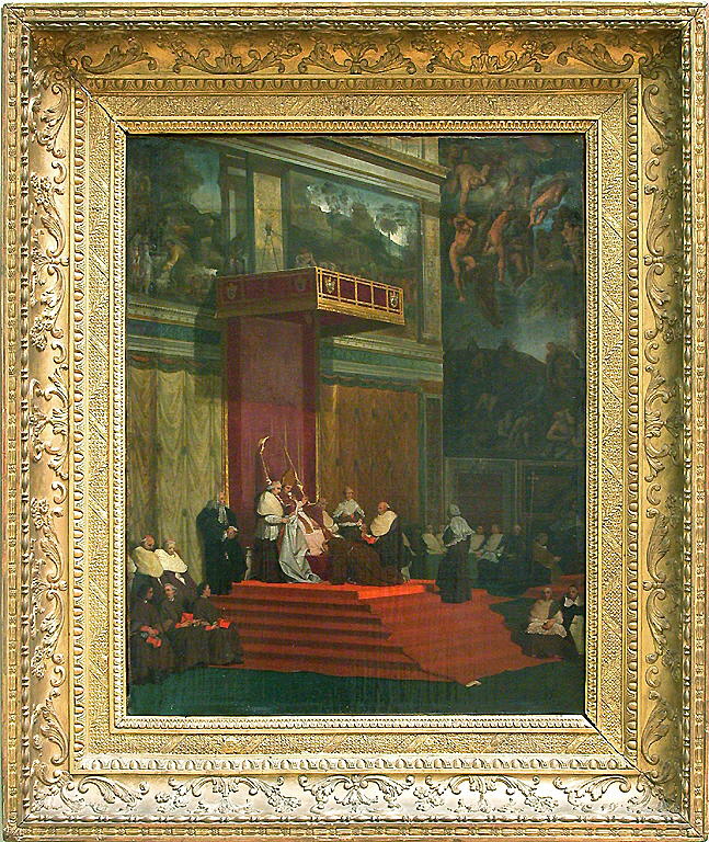 Le pape Pie VII tenant chapelle - Louvre site des collections