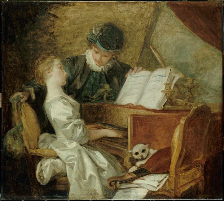 La Leçon de musique. - Louvre site des collections