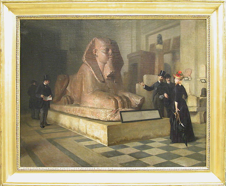 Salle égyptienne du Louvre devant le grand sphinx - Louvre site des ...