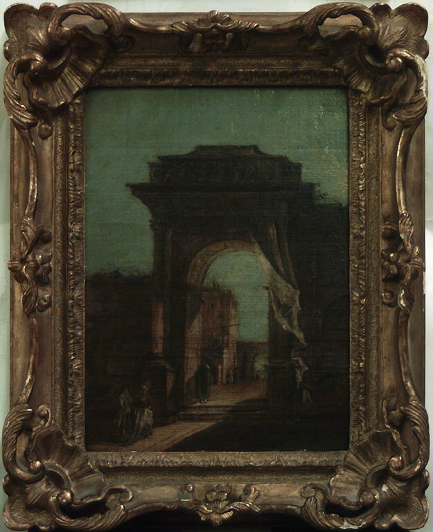 Porte monumentale à l'entrée d'une ville, avec figures - Louvre site ...