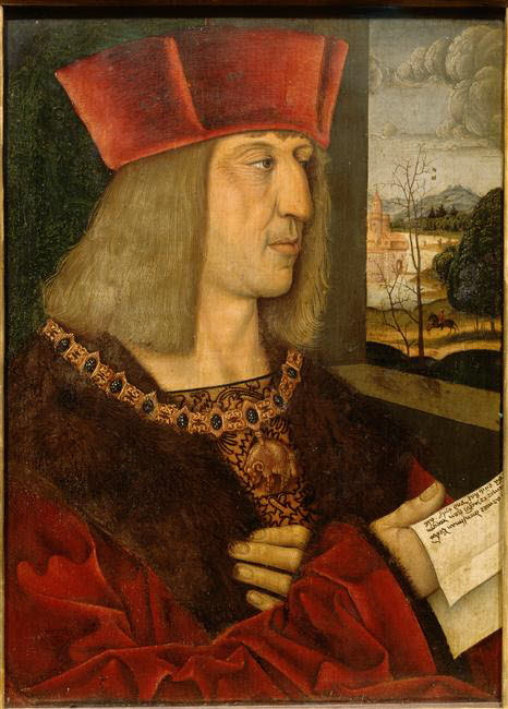 Portrait de l'empereur Maximilien Ier (1459-1519), portant le collier ...