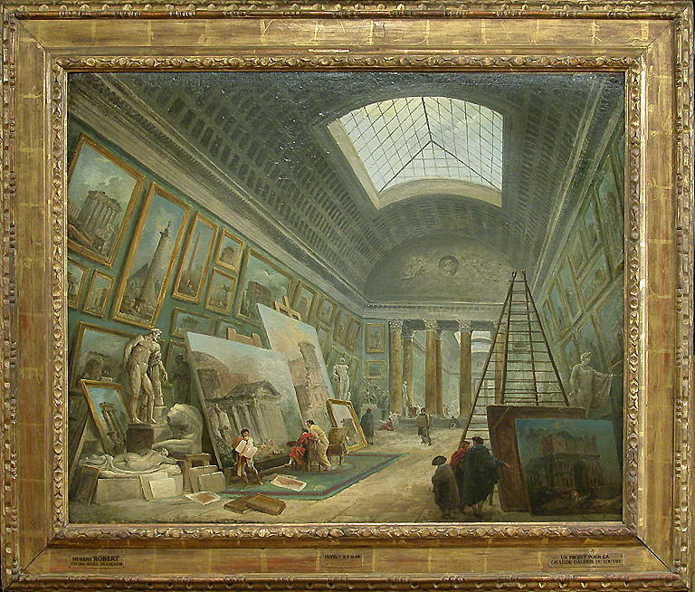 Une galerie de musée consacrée à l'art de la Rome antique (vue ...
