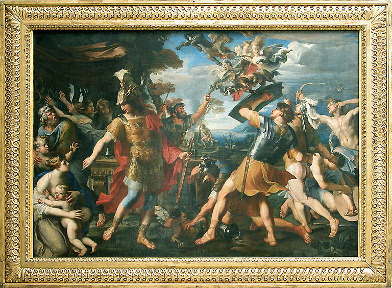 Énée et ses compagnons combattant les Harpies - Louvre site des collections