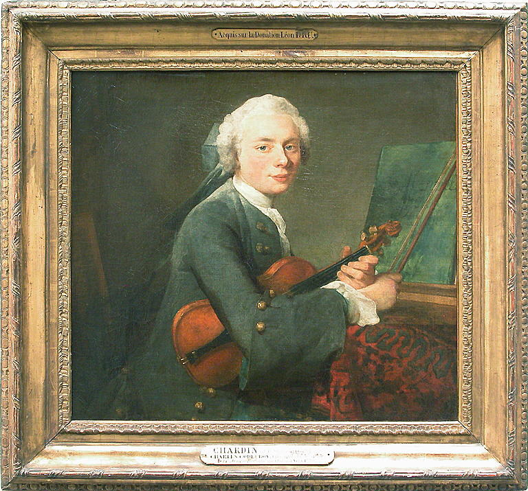 Le Jeune homme au violon.Charles Théodose Godefroy (1718-1796), fils ...