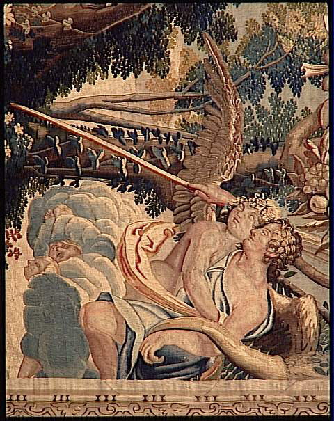 Armide sur le point de poignarder Renaud, d’une tenture de Renaud et ...