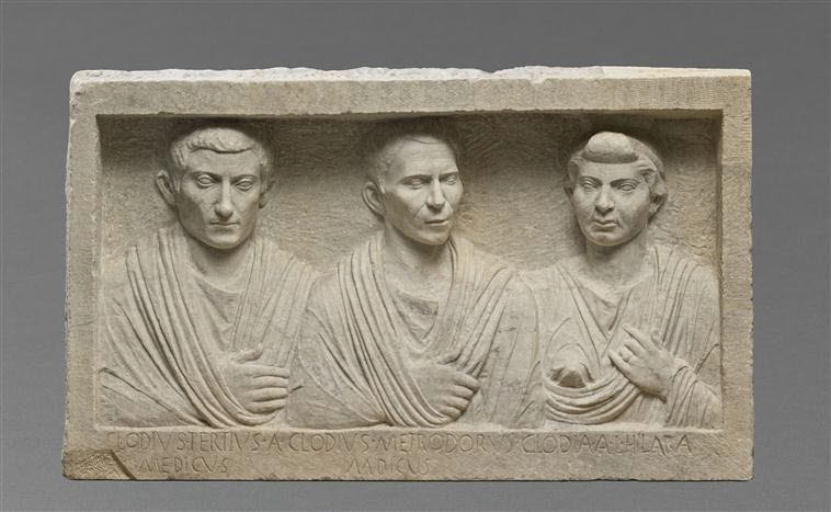 Relief funéraire d'Aulus Clodius Metrodorus - Louvre site des collections